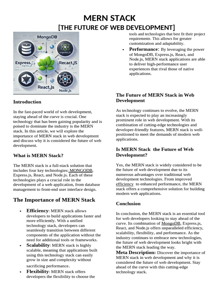 MERN STACK | PDF | Web Development | Systems Engineering