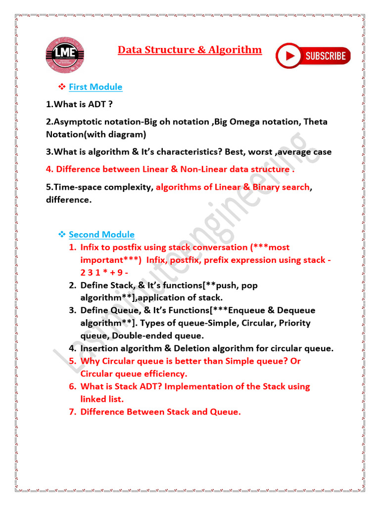 Complete DSA Suggestions | PDF | Queue (Abstract Data Type ...