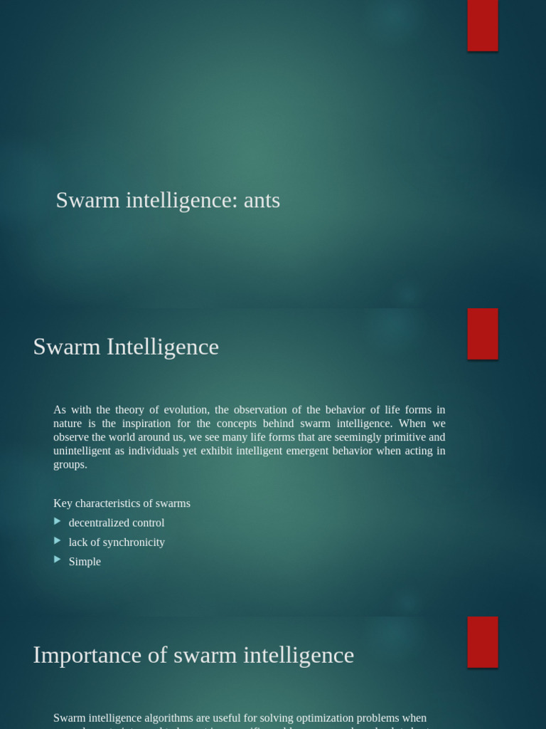 Swarm intelligence ants | PDF | Algorithms And Data Structures | Theoretical Computer Science