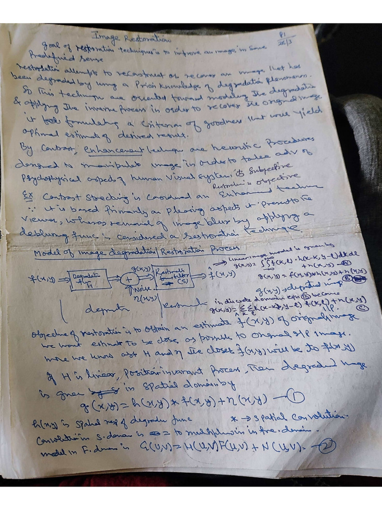 Image Restoration (DIP) | PDF