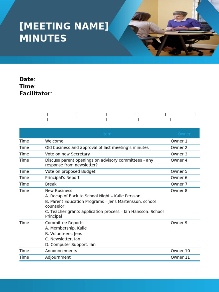 School Meeting Minutes Overview | PDF