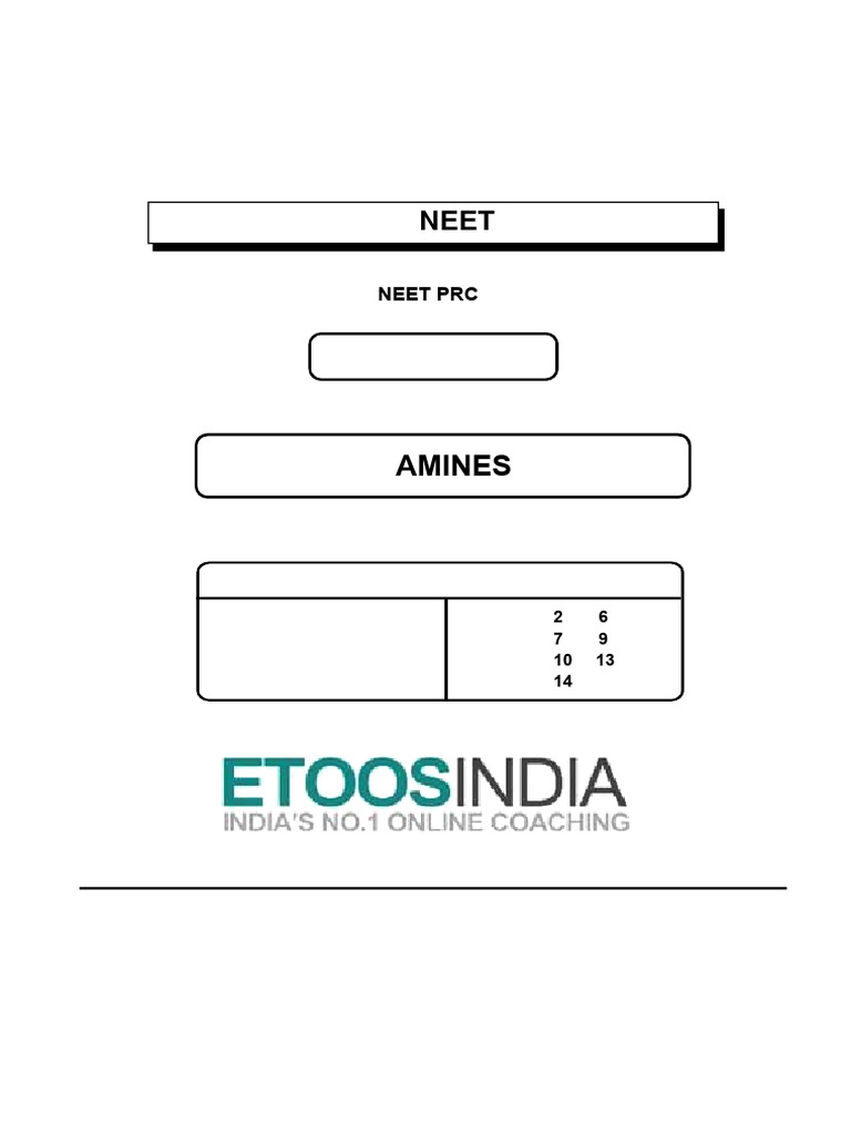 Amines Neet Prc Nj Sir.pdf | PDF | Amine | Methyl Group