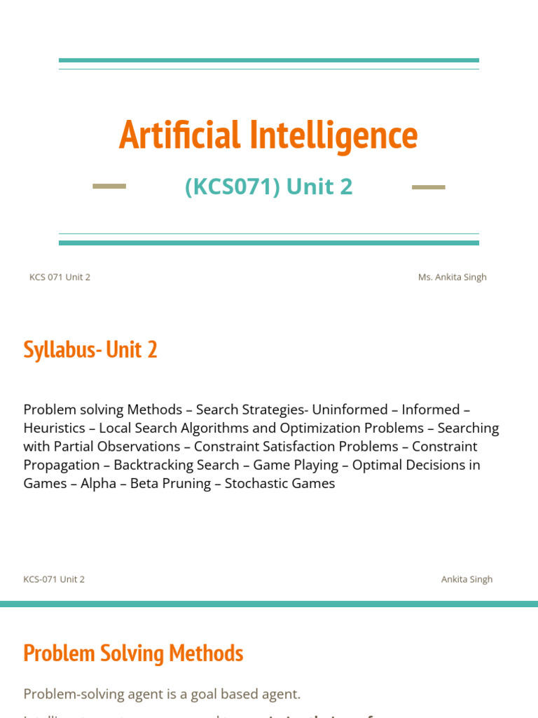 AI Unit 2 | PDF | Mathematical Relations | Algorithms And Data Structures