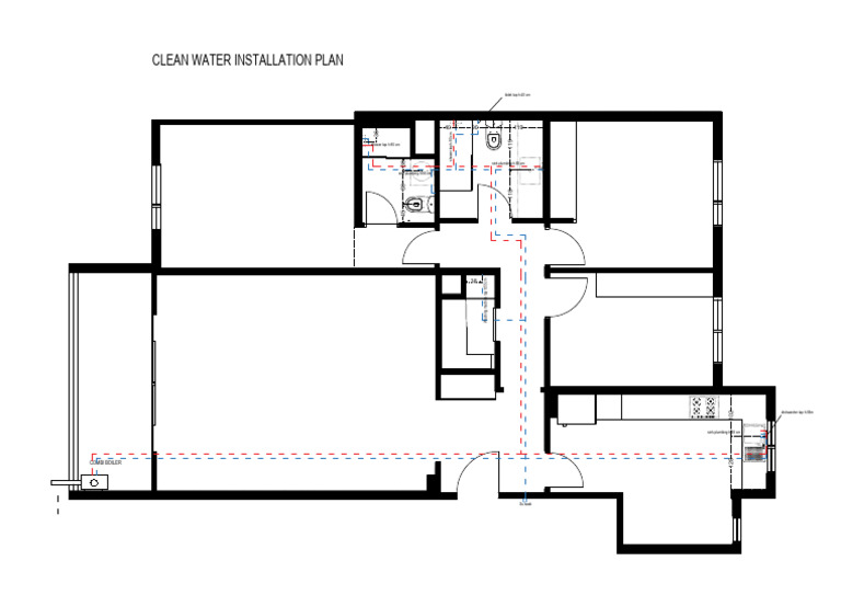 Clean Water Installation Example Plan | PDF | Home Appliance | Machines