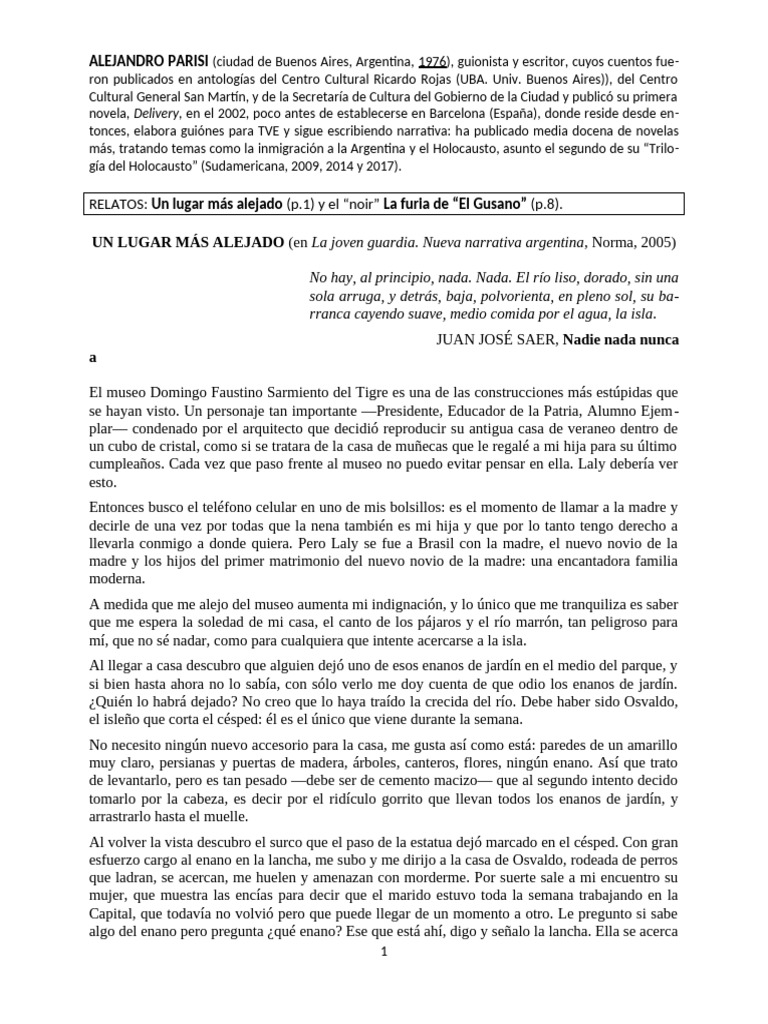 PARISI, Alejandro-2 Relatos, Uno "Noir" | PDF | Aves