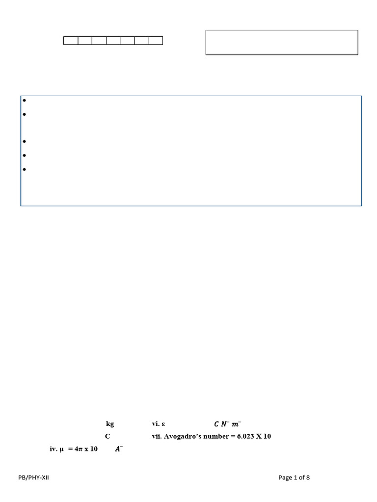 Preboard 2024-25 Phy QP Set - 1 | PDF | Transformer | Photoelectric Effect