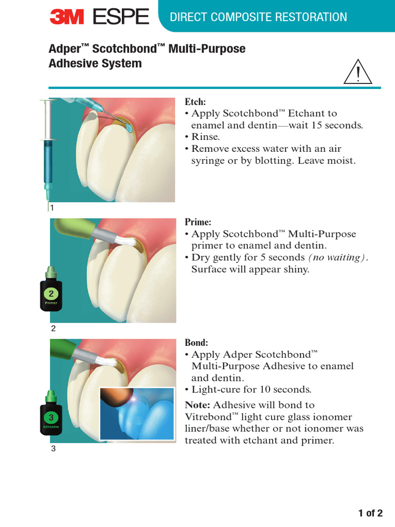 Adper Scotchbond Direct Composite Restoration | PDF