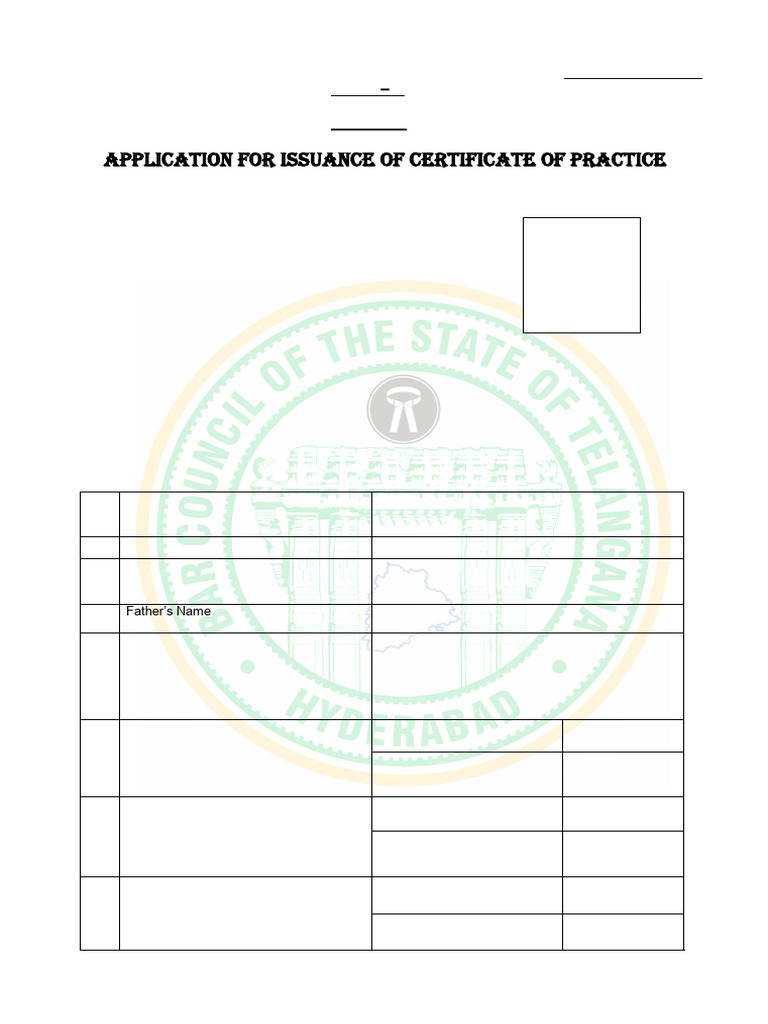 Telangana Advocate COP Application Form | PDF | Advocate | Justice