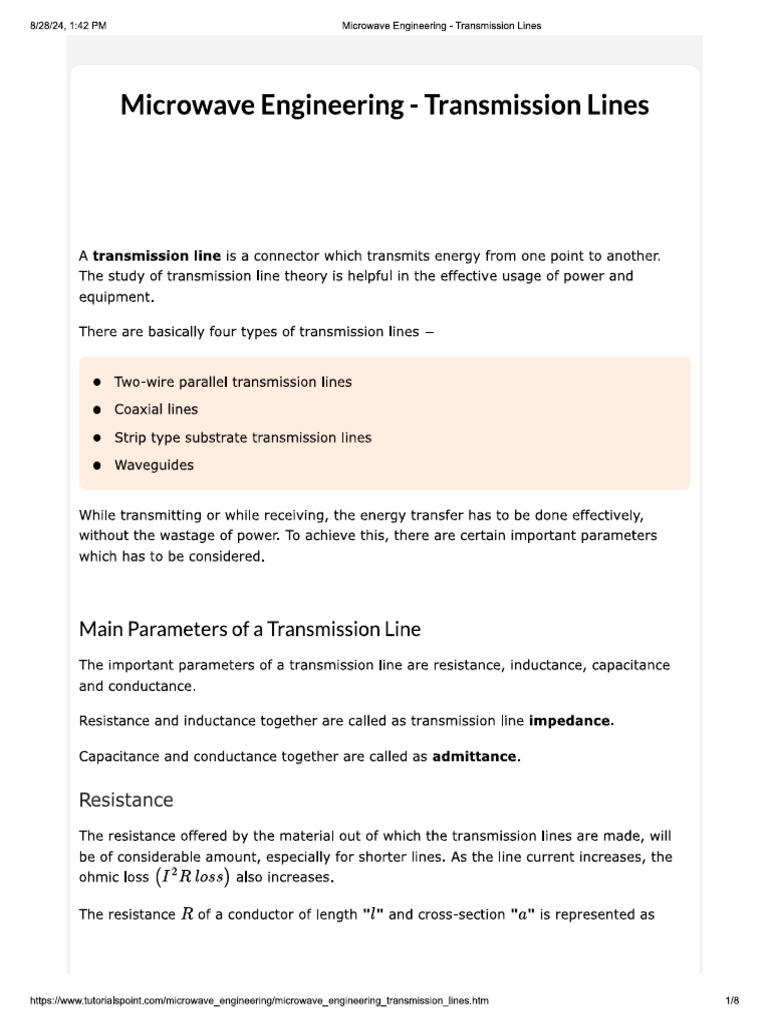 Microwave Tutorial 2 | PDF