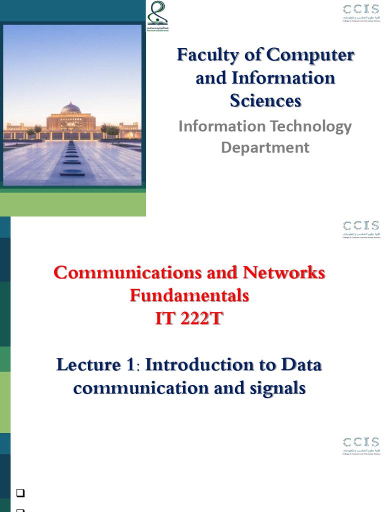 1_1_Lecture 1 IT222(1) | PDF | Communications System | Computer Network
