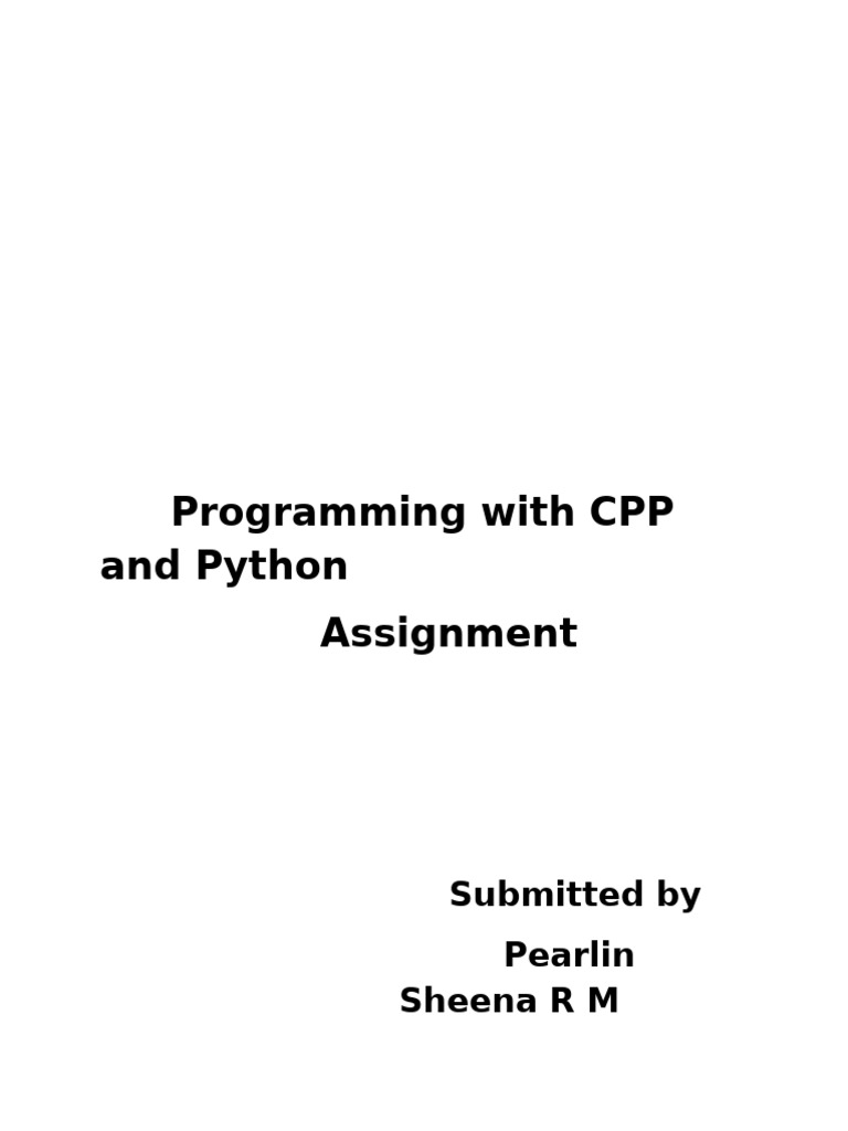 CPP Assignment | PDF