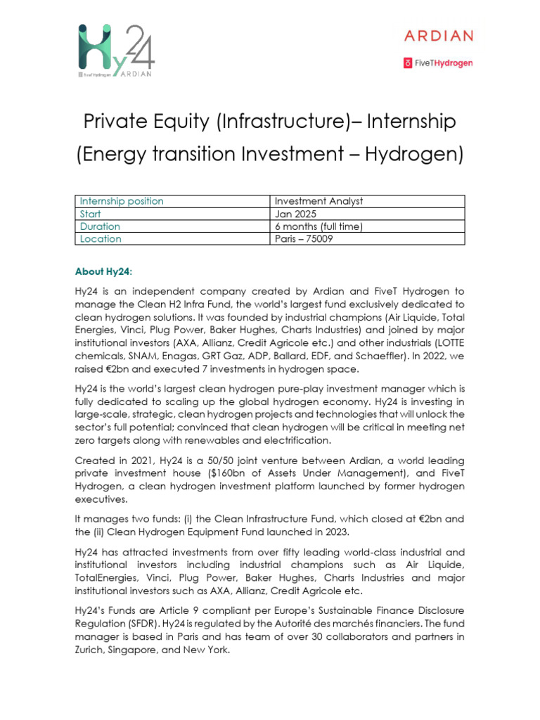 Hy24 Is Looking For An Investment Analyst (Internship) To Join Our ...