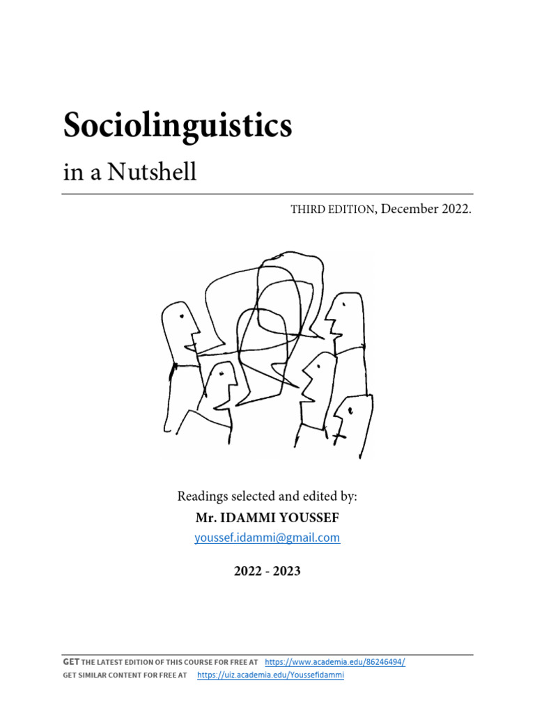 Sociolinguistics S5 By Y Idammi Third Edition Pdf Dialect Multilingualism