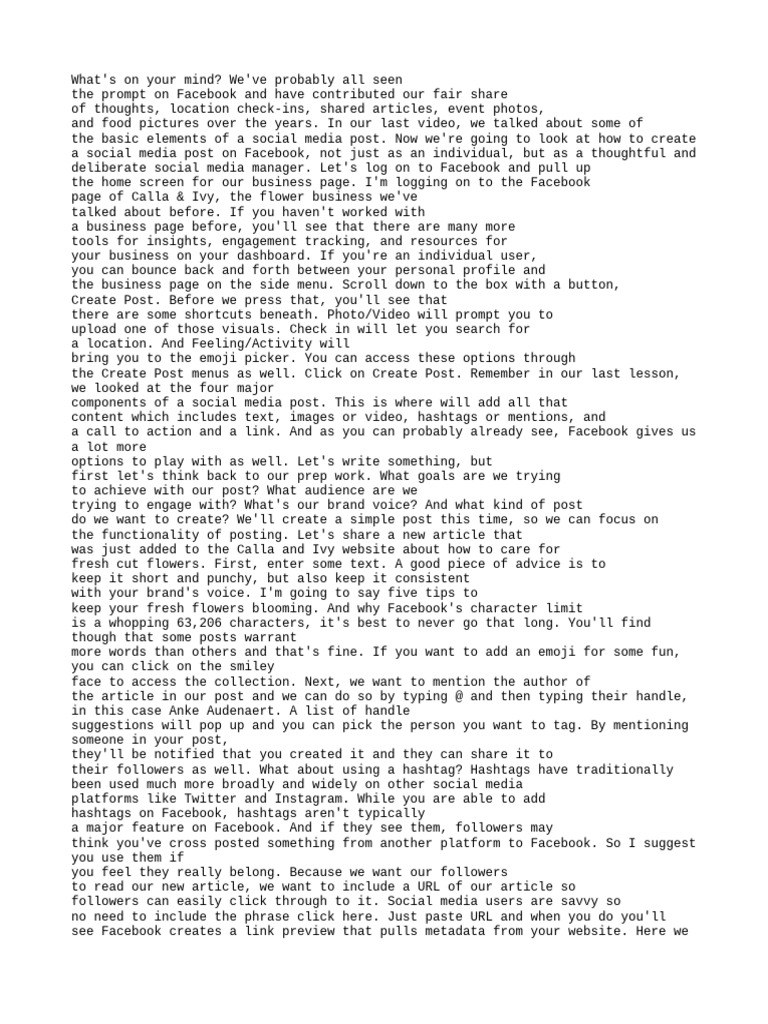 Anatomy of A Facebook Post | PDF | Facebook | Social Media