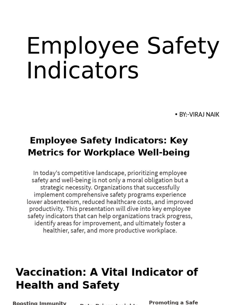 Key Employee Safety Indicators Overview | PDF | Vaccination | Personal ...