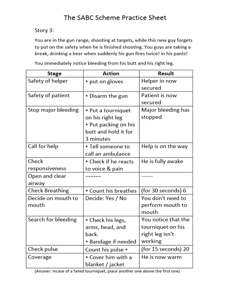 SABC Practice - Story 3 | PDF