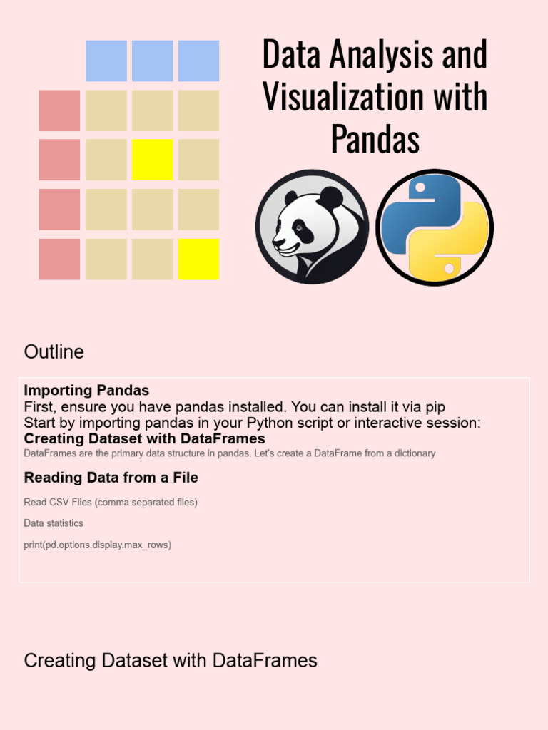 Data Analysis and Visualization With Pandas | PDF