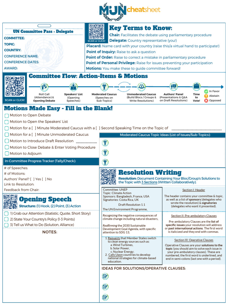Model UN Guide for Delegates | PDF