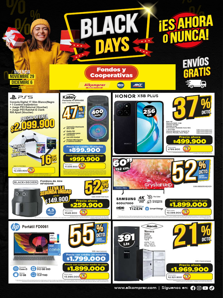 2 - Catálogo Ofertas Black Days Alkomprar Nov 29 Dic 6 Fondos-1-13 - Compressed | PDF ...