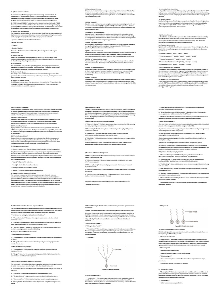extra os 1 | PDF | Thread (Computing) | Process (Computing)
