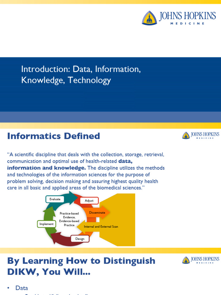 Health Informatics: Data to Knowledge | PDF