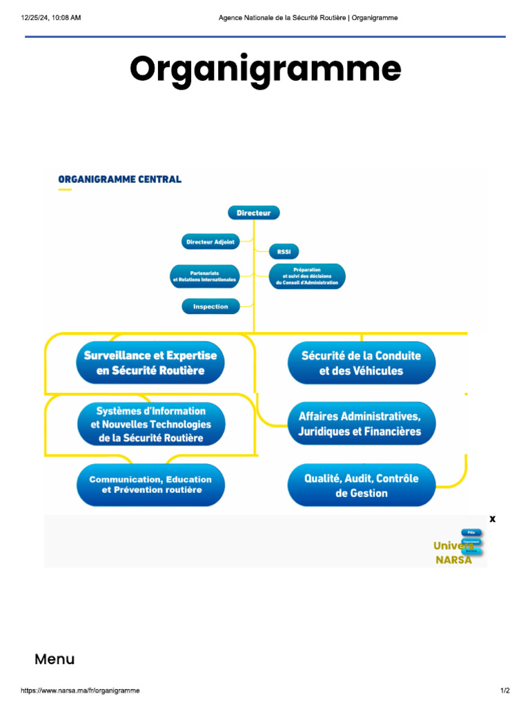 Narsa Organigramme | PDF