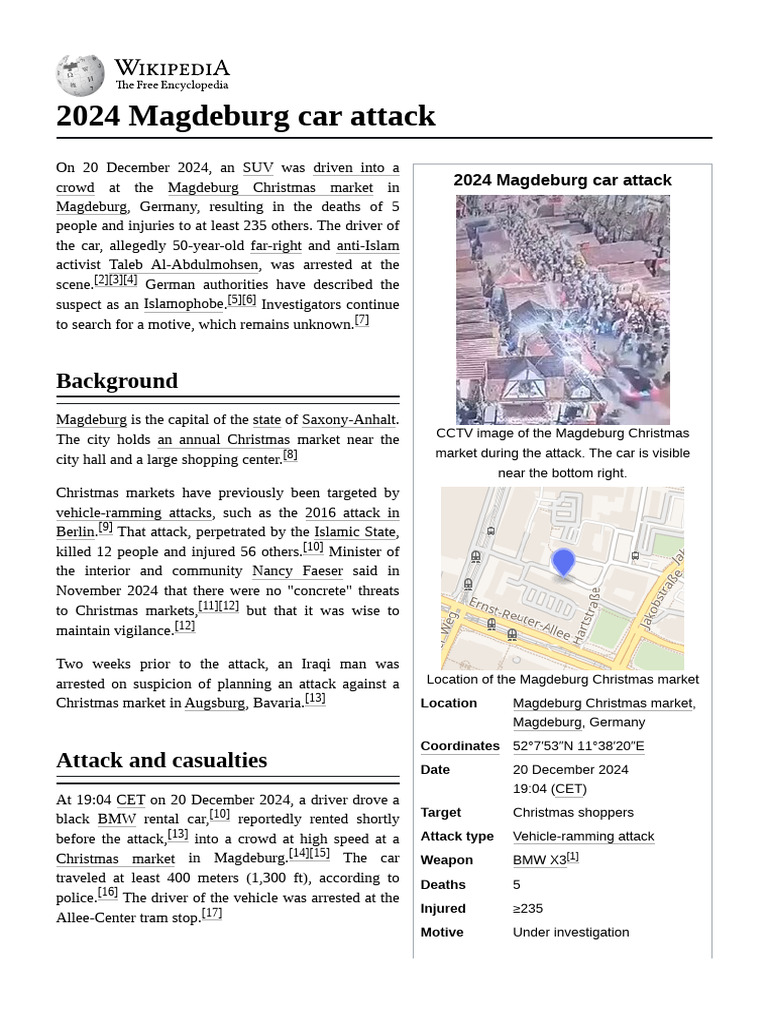 2024_Magdeburg_car_attack | PDF | Saudi Arabia | Arabian Peninsula