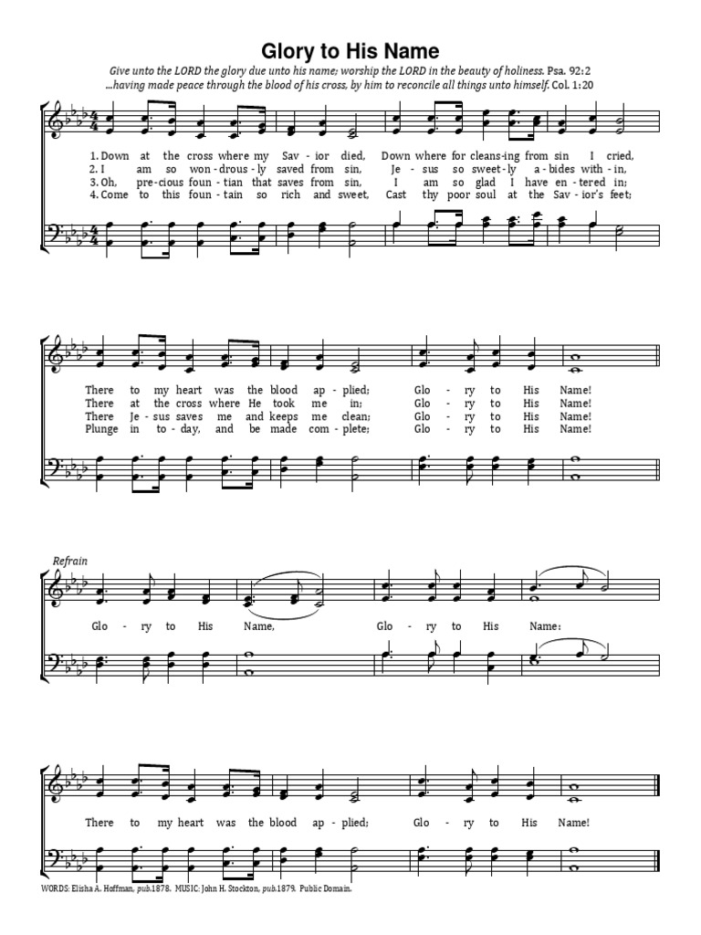 Glory to His Name | PDF