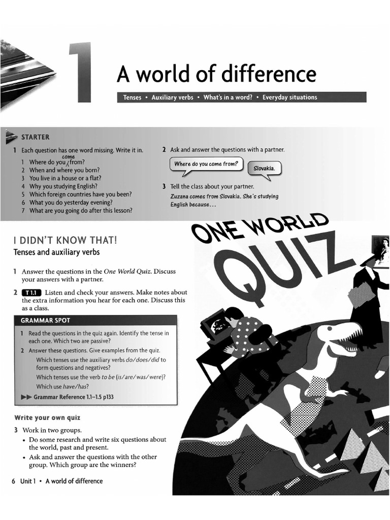 Unit 1 New Headway Intermediate | PDF