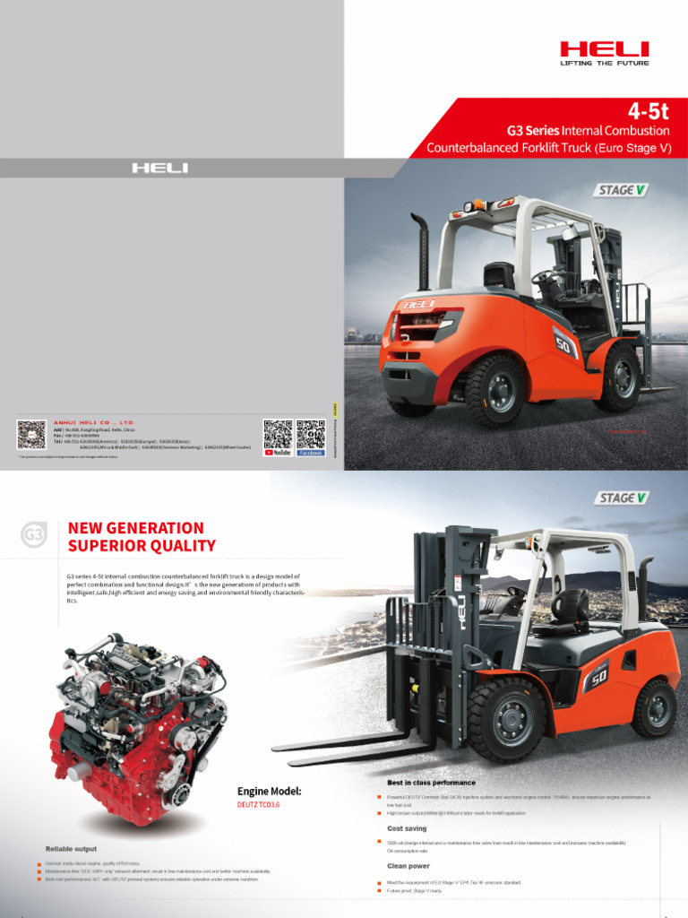 HELI-G3-Series-4-5ton-diesel-forklift-StageV | PDF