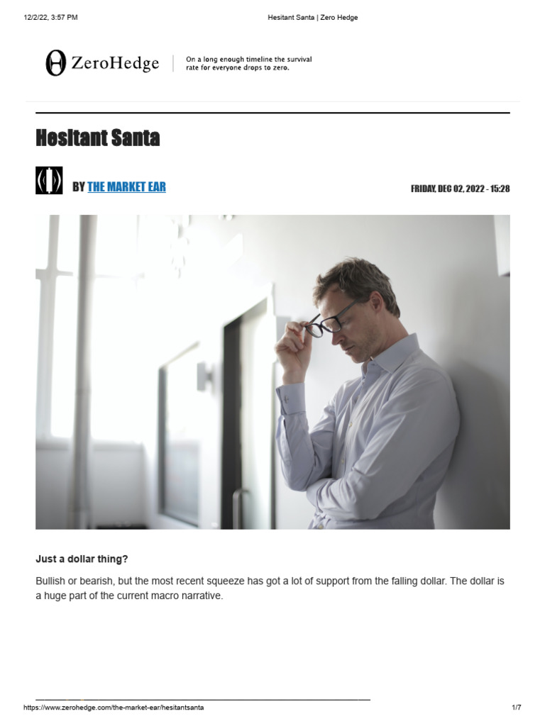 Hesitant Santa - Zero Hedge | PDF | Macroeconomics | Economies