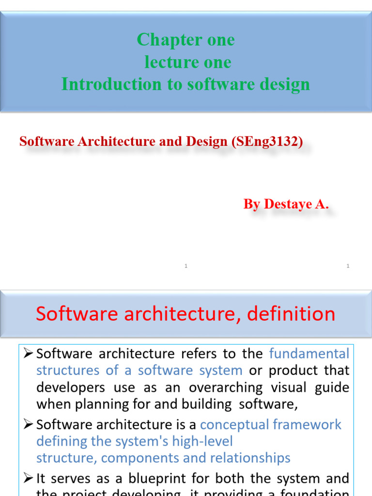 Ch-1 Introduction Design and arch | PDF | User Interface | User Interface Design