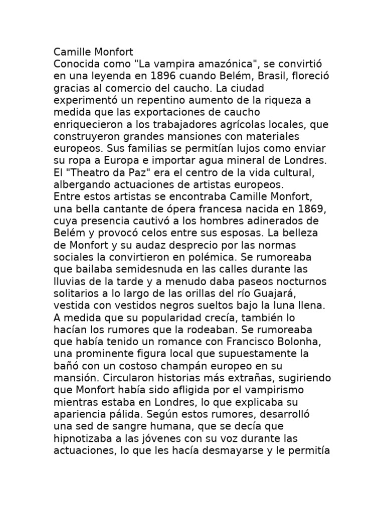 Camille Monfort | PDF | Psicopatía | Bolivia