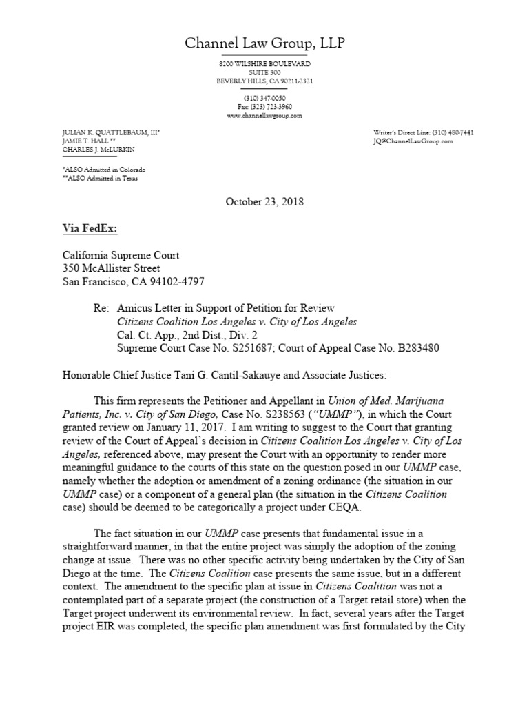 Amicus letter re Citizens Coalition FINAL | PDF | Supreme Court Of ...