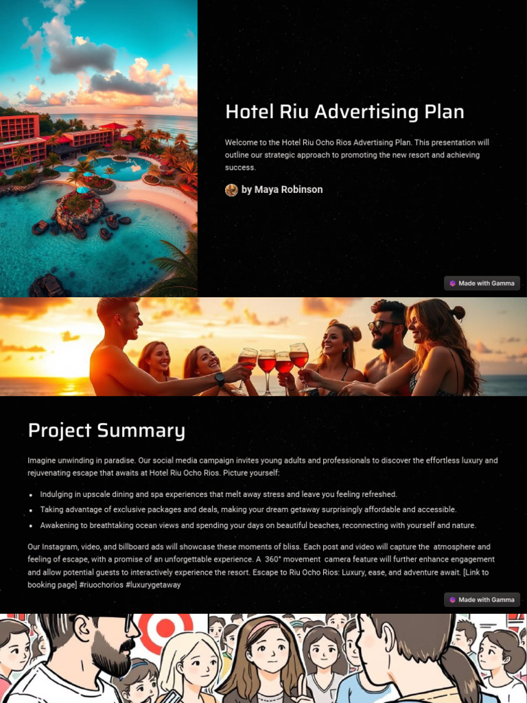 Hotel Riu Advertising Plan | PDF | Advertising | Social Media