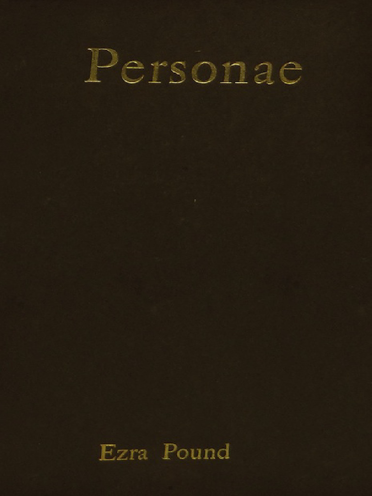 Personae (Ezra Pound) | PDF | Thou