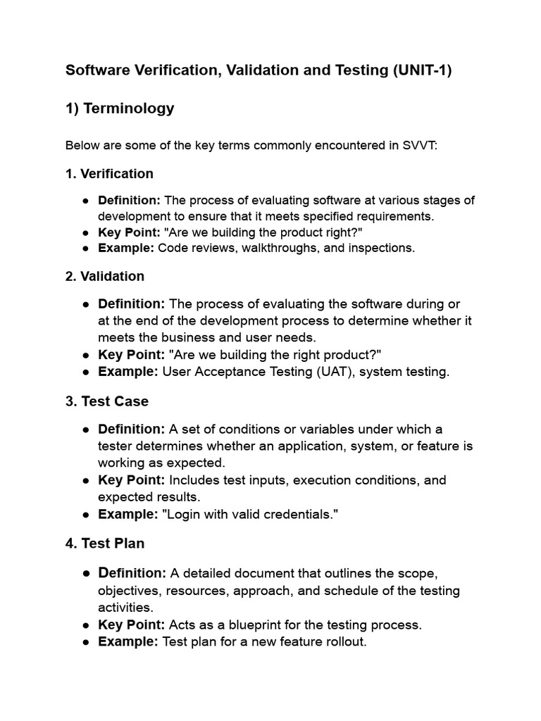 Software Verification and Testing Guide | PDF | Software Testing ...