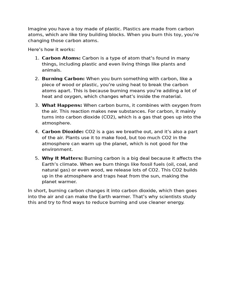 Impact of Burning Carbon on Climate | PDF