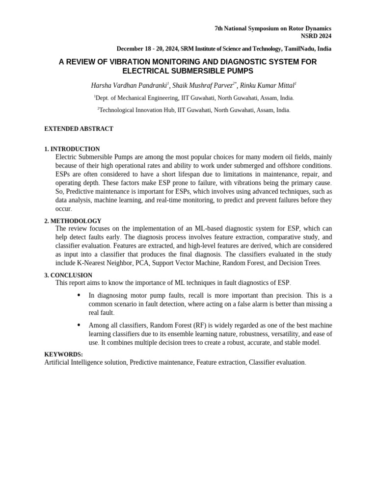 Extended abstract template | PDF | Statistical Classification | Machine ...