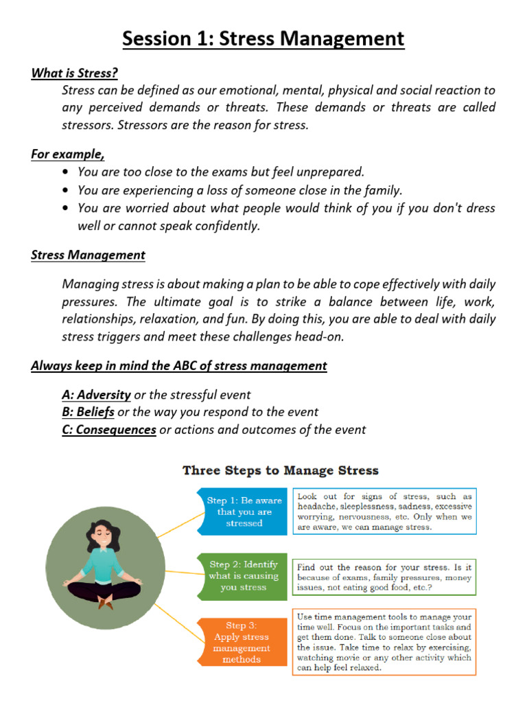 Stress Management 1 | PDF | Stress Management | Stress (Biology)