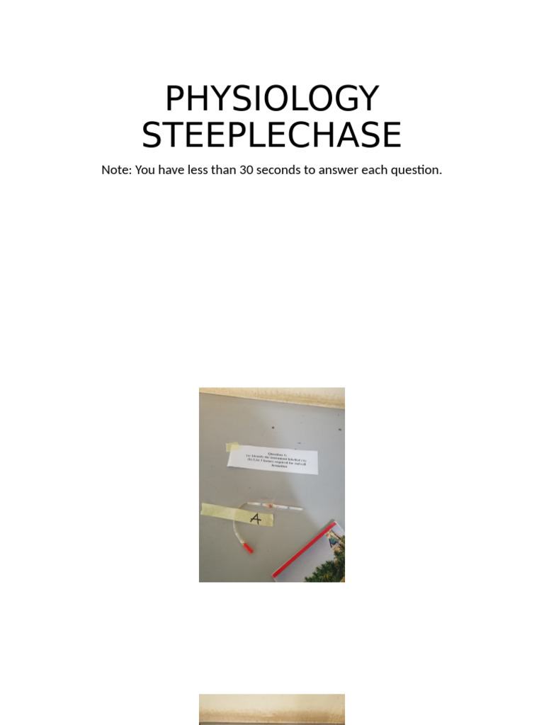 Physiology Steeplechase | PDF
