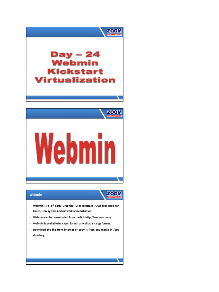 Day24 Webmin Kickstart Virtual | PDF | Operating System | Installation (Computer Programs)