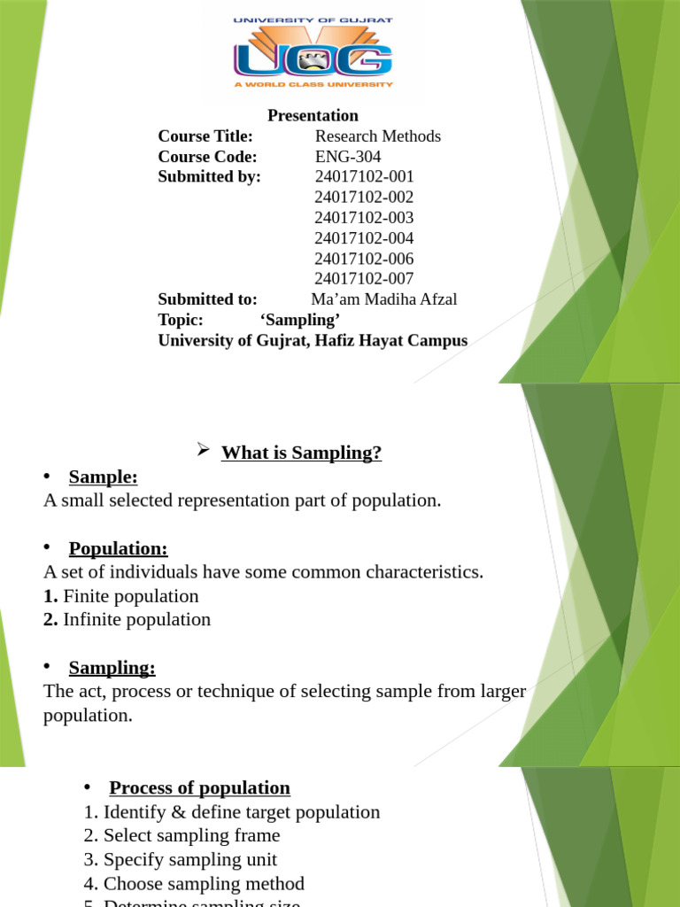 Understanding Sampling in Research Methods | PDF | Sampling (Statistics) | Methodology