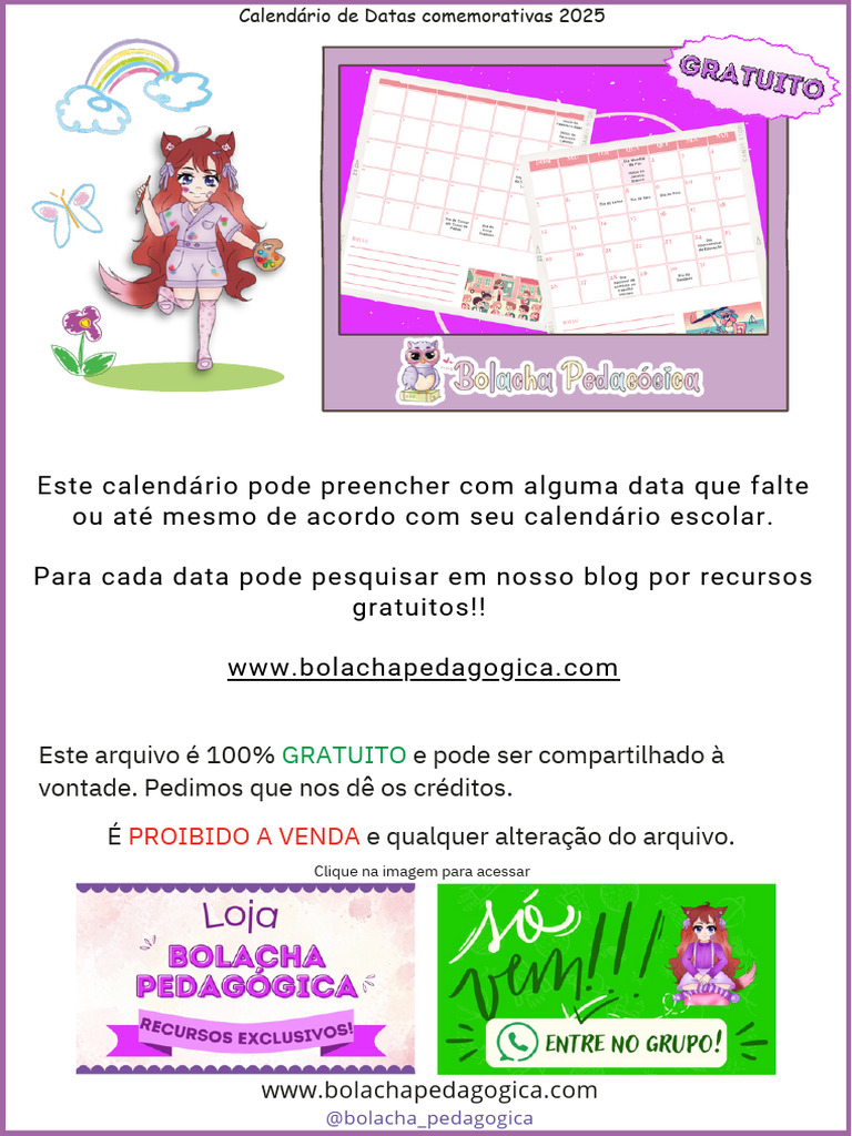 Calendário Escolar 2025: Datas Comemorativas | PDF | Pedagogia