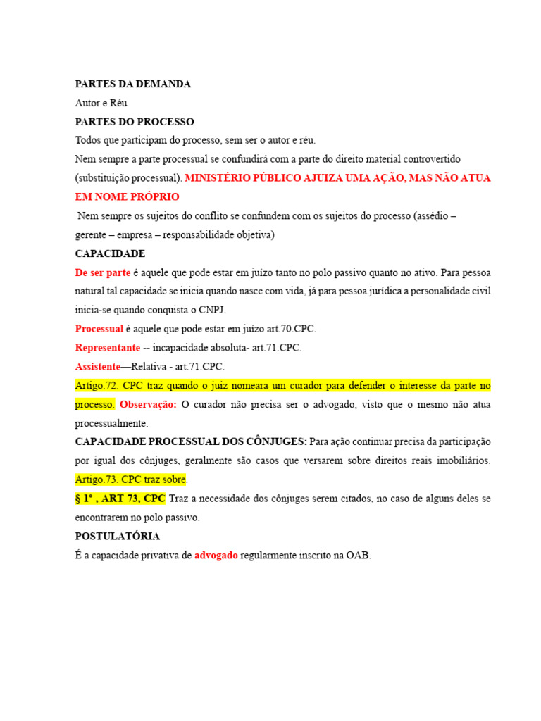 Resumo Tgp 08 Material | PDF