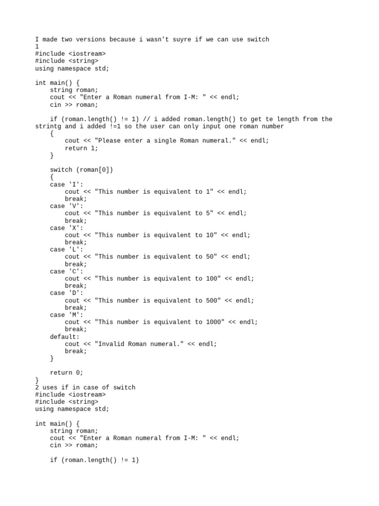 Roman Number To Arabic | PDF