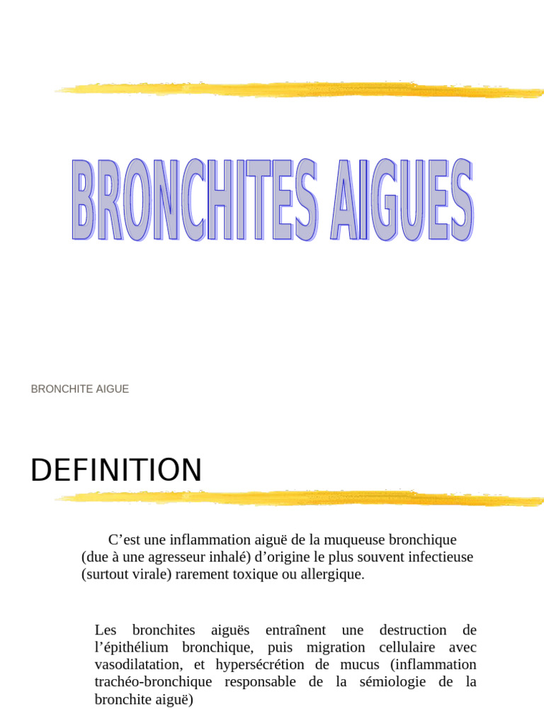 Comprendre la bronchite aiguë | PDF | Maladies et troubles ...