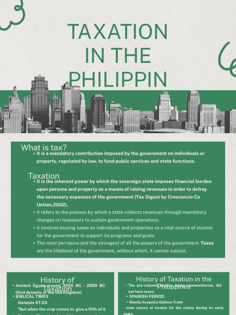 Taxation Overview in the Philippines | PDF | Taxes | Taxpayer