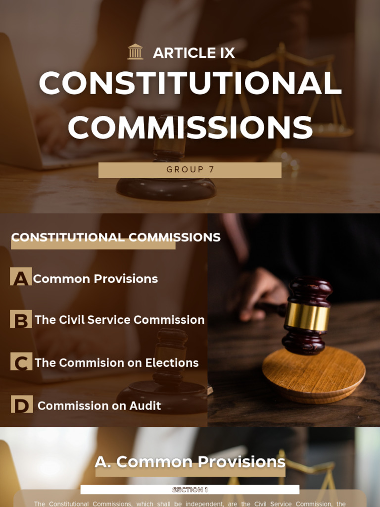 Article 9. Constitutional Commissions 1 | PDF | Commission On Elections ...