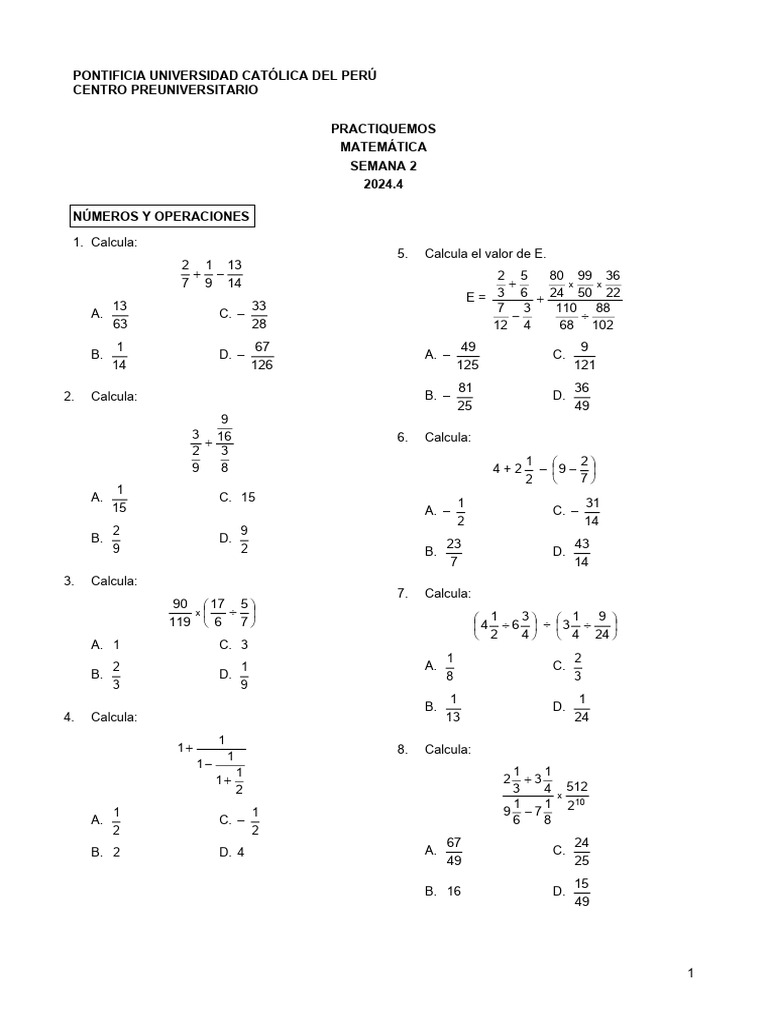 Practiquemos Semana 2 2024.4 CC | PDF | Triángulo | Porcentaje